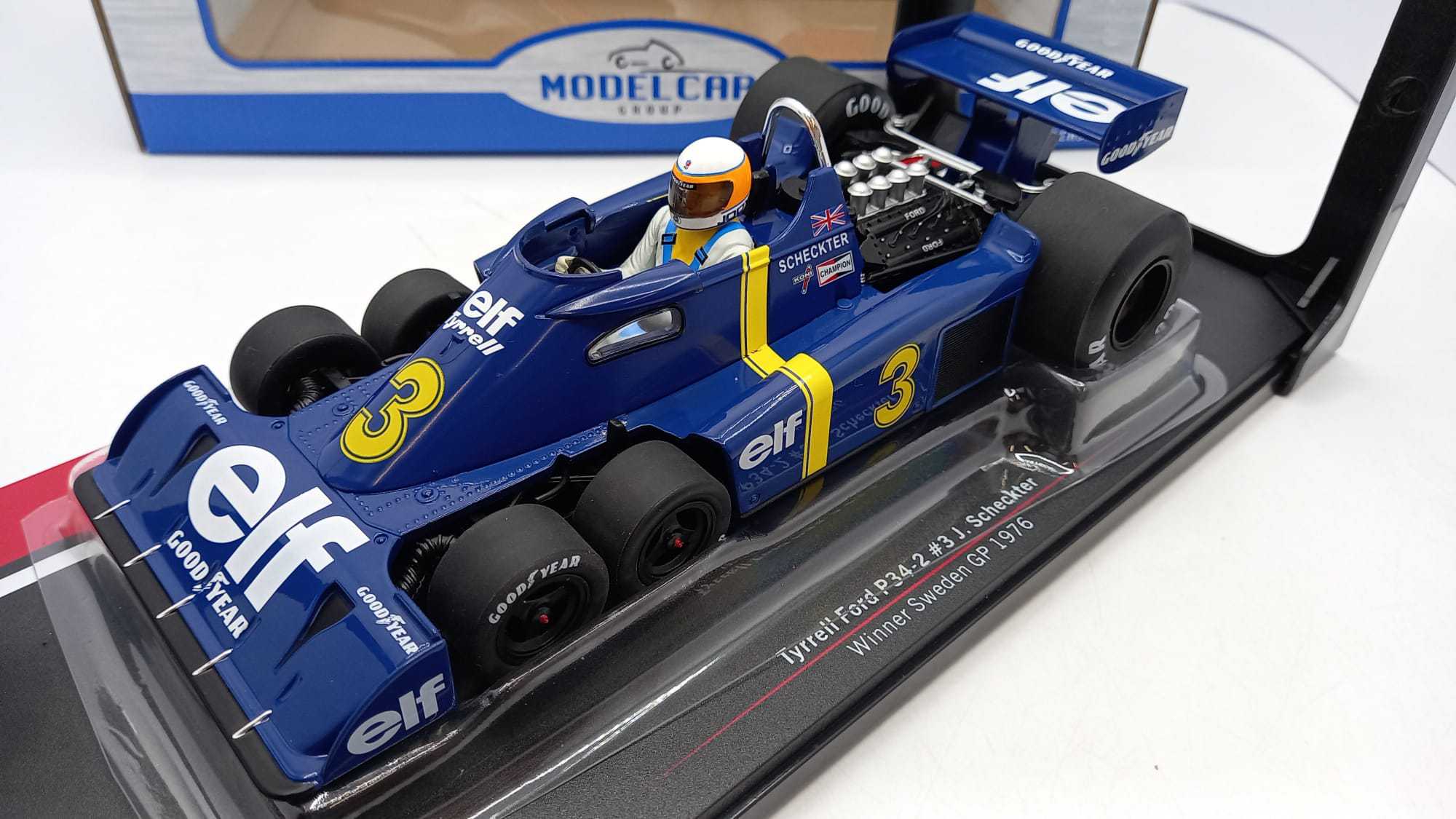 MCG18614F MCG Tyrrell Ford P34 J. Scheckter winner Sweden GP 1976 1/18