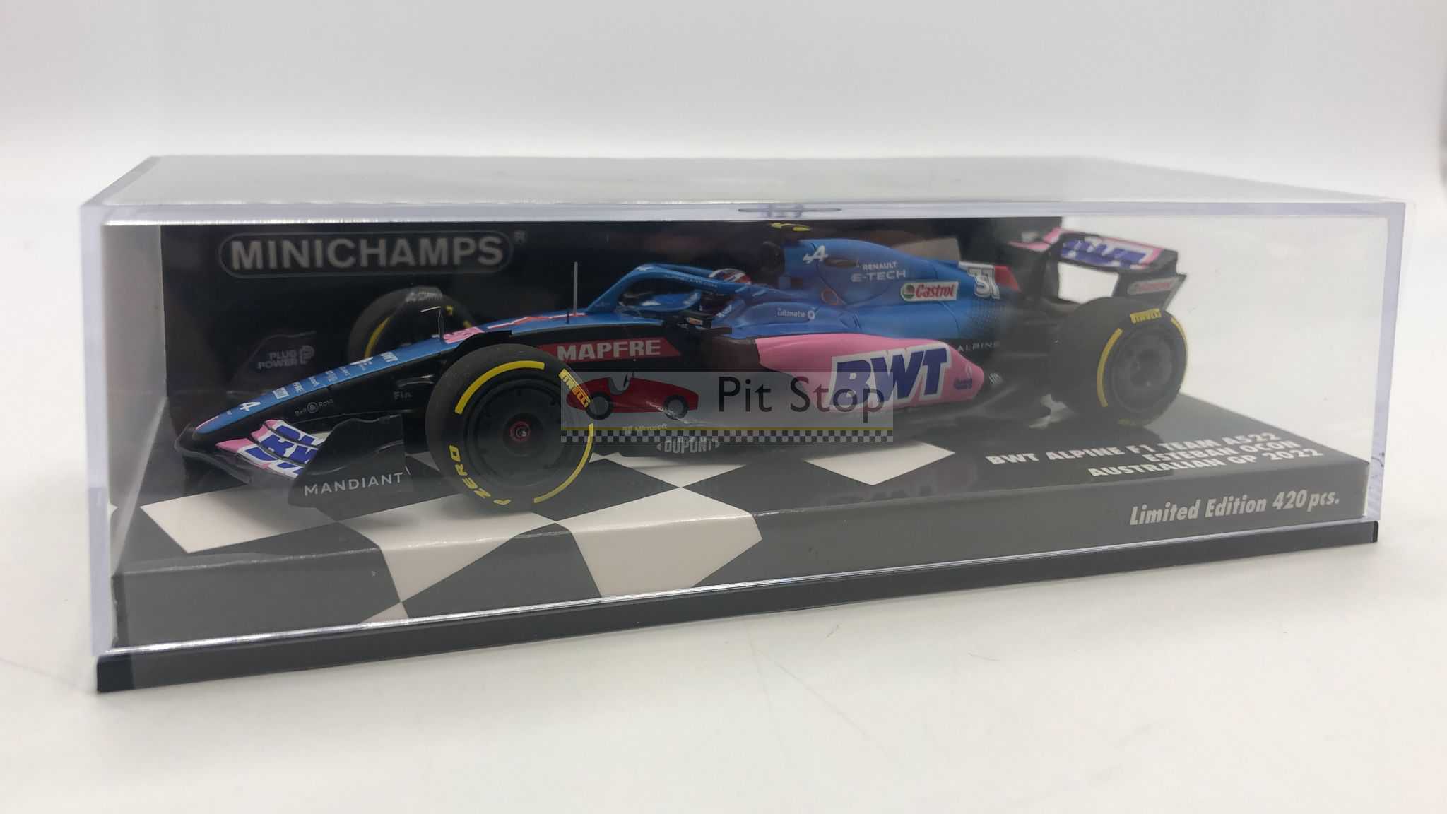 417 220331 Minichamps BMW Alpine F1 Team A522 E.Ocon 2022 1/43 ...