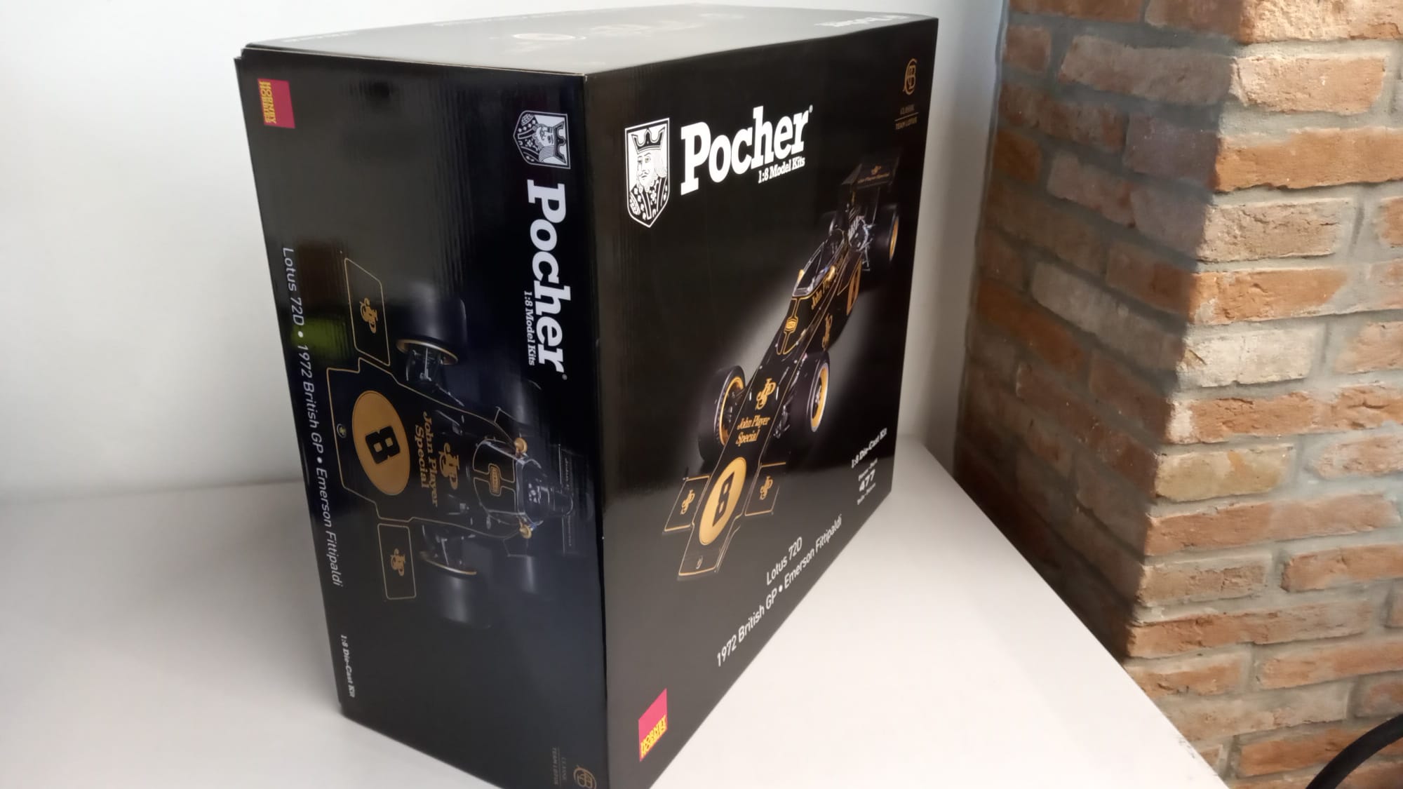 HK114 Pocher Lotus 72D E. Fittipaldi British GP 1972 1/8, kit composto ...